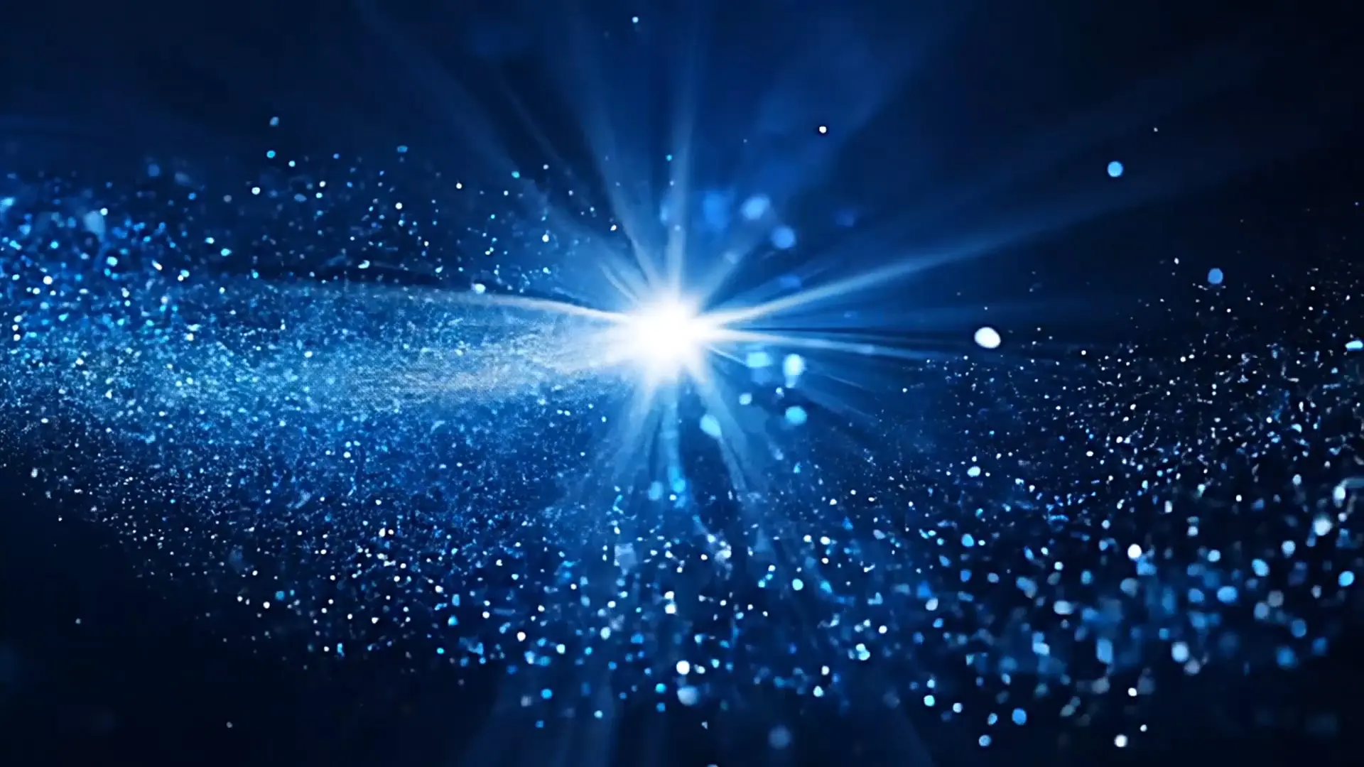 Sparkling Night Sky Blue Particle Flow Overlay For Title Animations | Videos